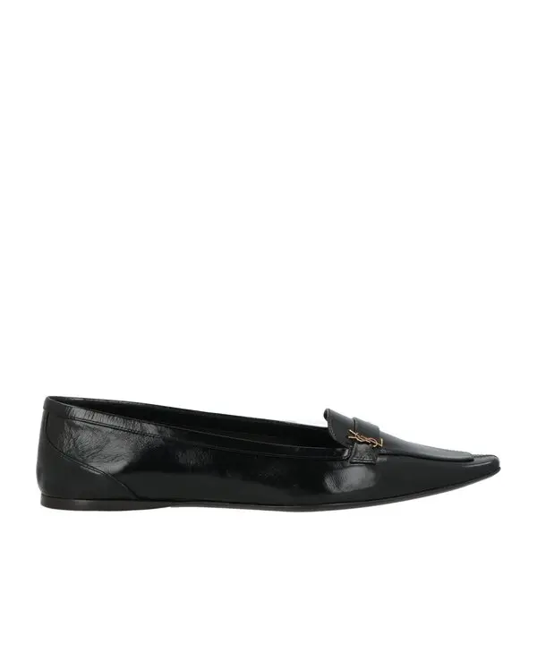 Saint Laurent Glossy Leather Shoes - Black