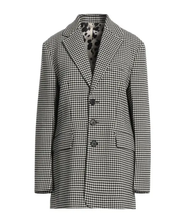 Marni Plaid Single- Coat - Black