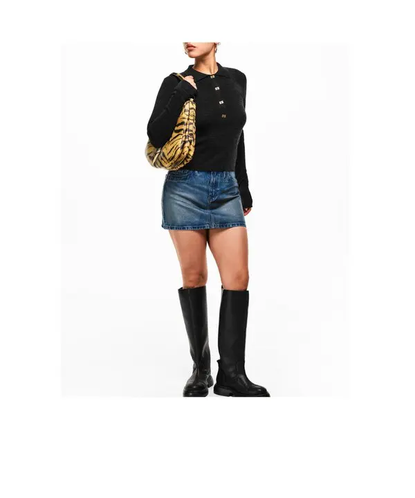 GANNI Leather Kneehigh Boots