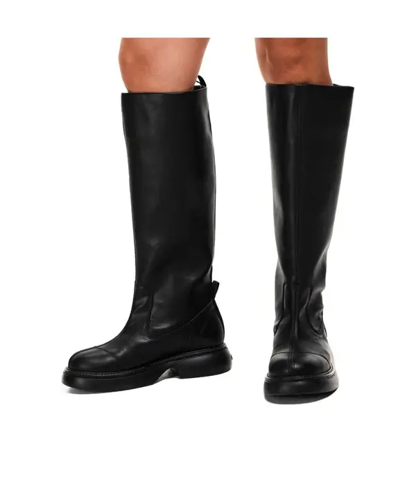 GANNI Leather Kneehigh Boots