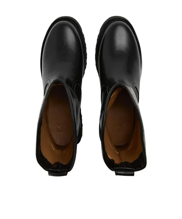GANNI Leather Ankle Boots