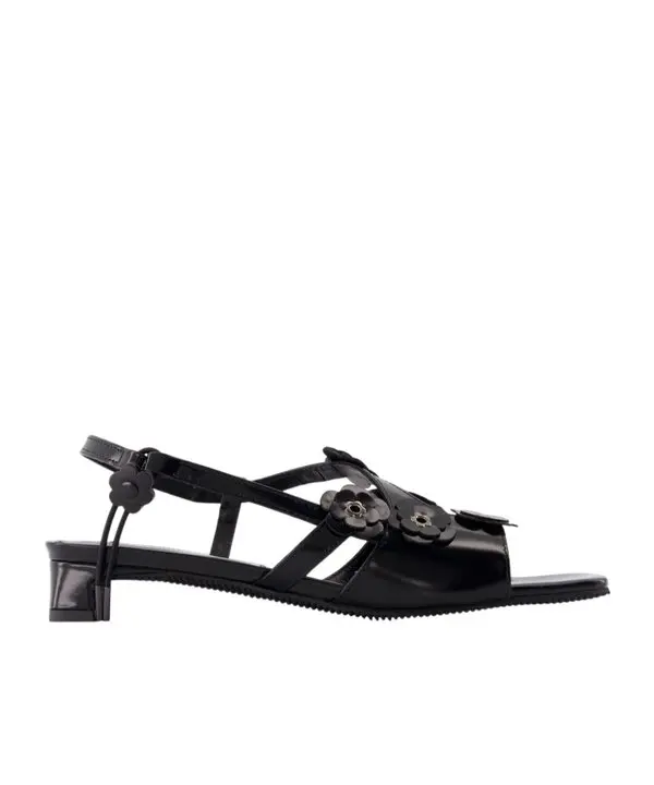 Cecilie Bahnsen Cbarna Box Floral Sandals - Black