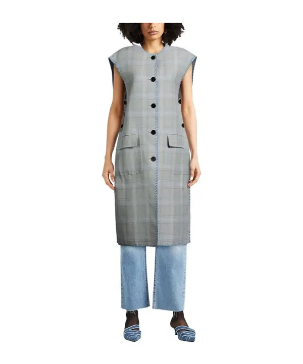 Marni Plaid Sleeveless Coat