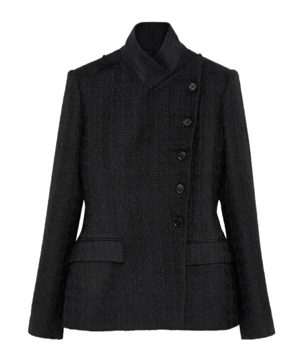 Alexander McQueen Light Tweed Single-breasted Jacket