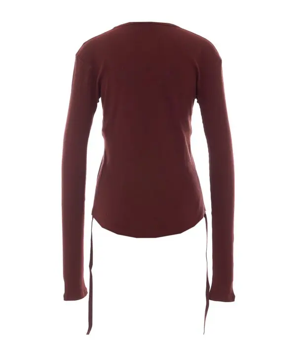 ANN DEMEULEMEESTER Ruched Cropped Long-sleeve T-shirt