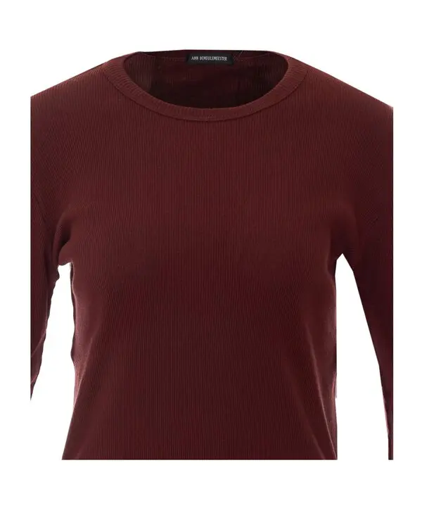 ANN DEMEULEMEESTER Ruched Cropped Long-sleeve T-shirt