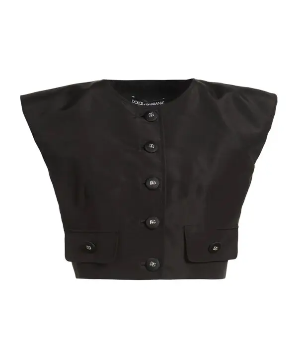 Dolce & Gabbana Solid Satin Jumpsuit - Black