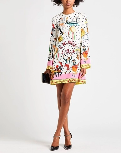 Dolce & Gabbana Polka Dot Long-sleeved Dress