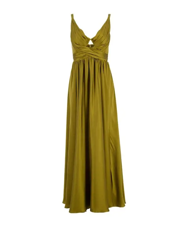 Zimmermann Ruched Draped Maxi Dress - Green