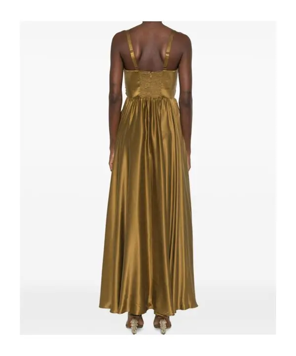 Zimmermann Ruched Draped Maxi Dress - Green