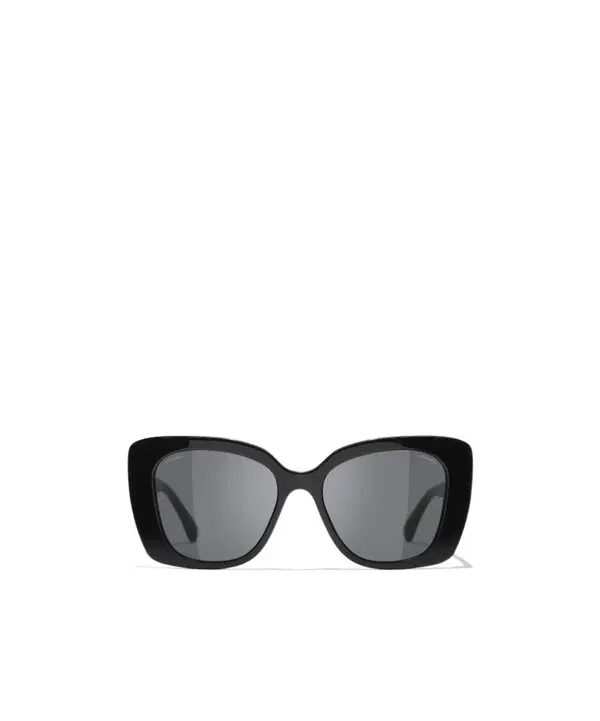Chanel Square Logo Sunglasses - Black