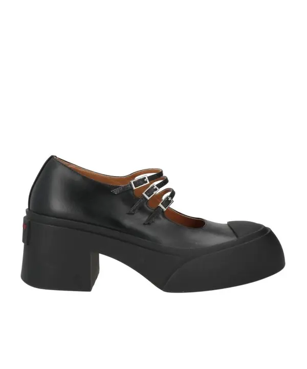 Marni Simple Leather Mary Jane Shoes