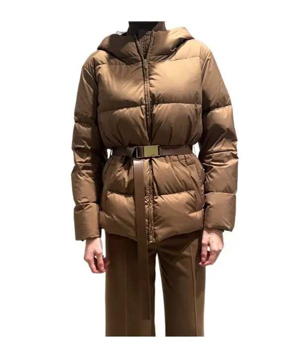 Max Mara Long-sleeved Hooded Cotton Jacket - Chestnut