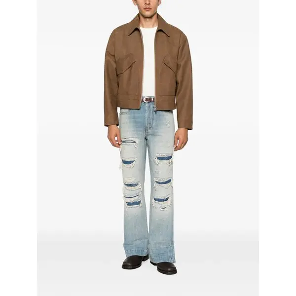 Amiri Distressed Straight Flare Jeans