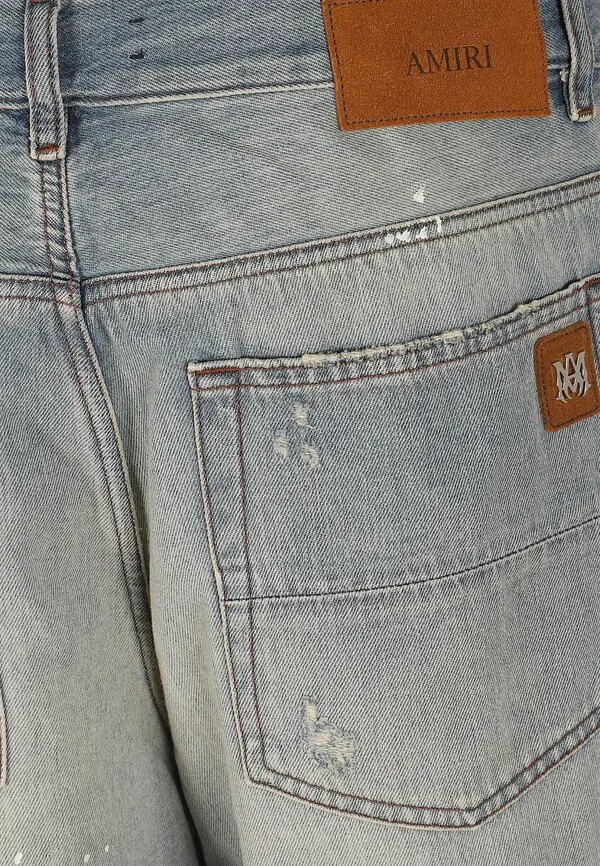 Amiri Distressed Straight Flare Jeans