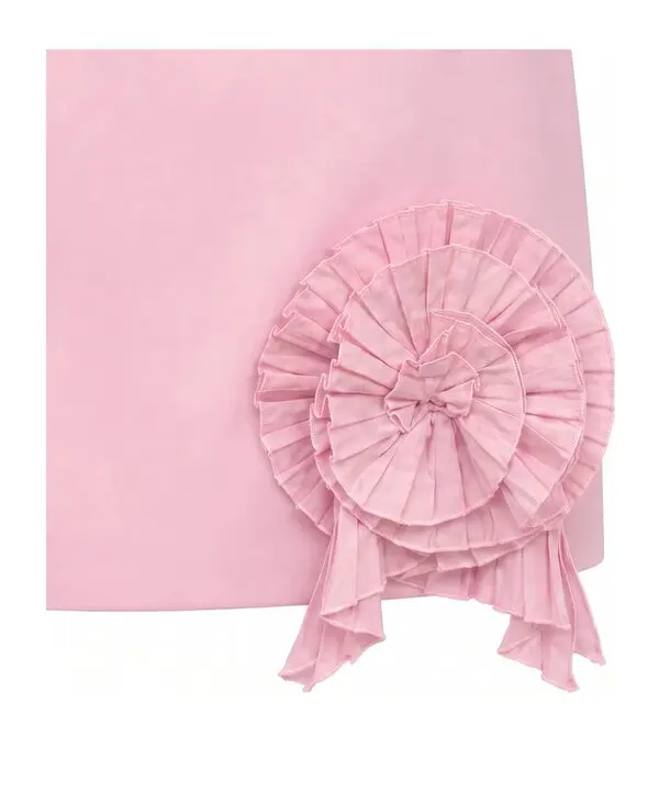 Blumarine Rose-detail Taffeta Mini Skirt