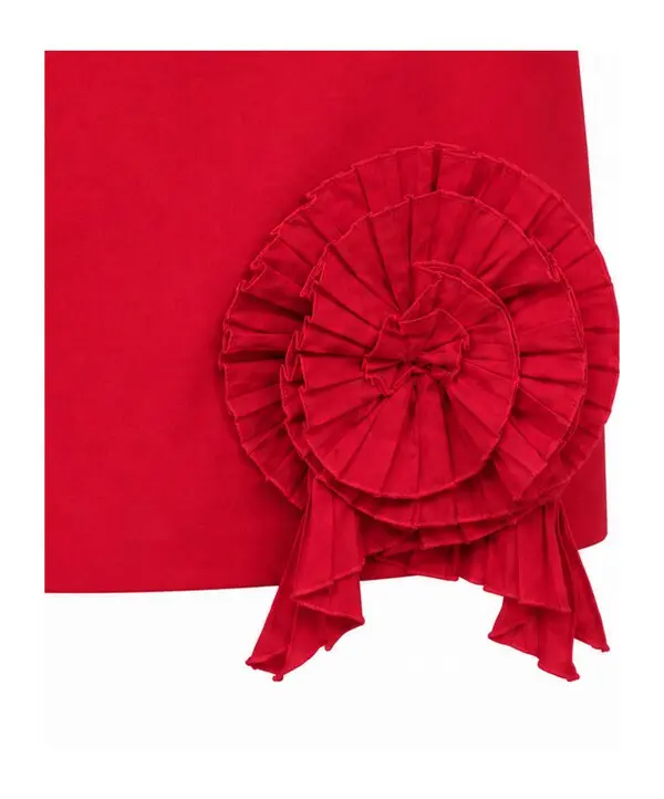 Blumarine Rose-detail Taffeta Mini Skirt
