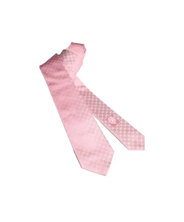 Gucci Interlocking G Silk Jacquard Tie - Light Pink