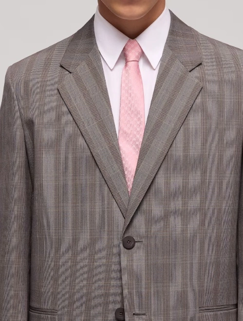 Gucci Interlocking G Silk Jacquard Tie - Light Pink