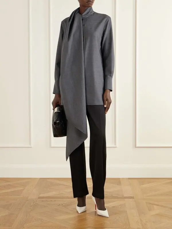 WILLY CHAVARRIA Cravat Wool Shirt