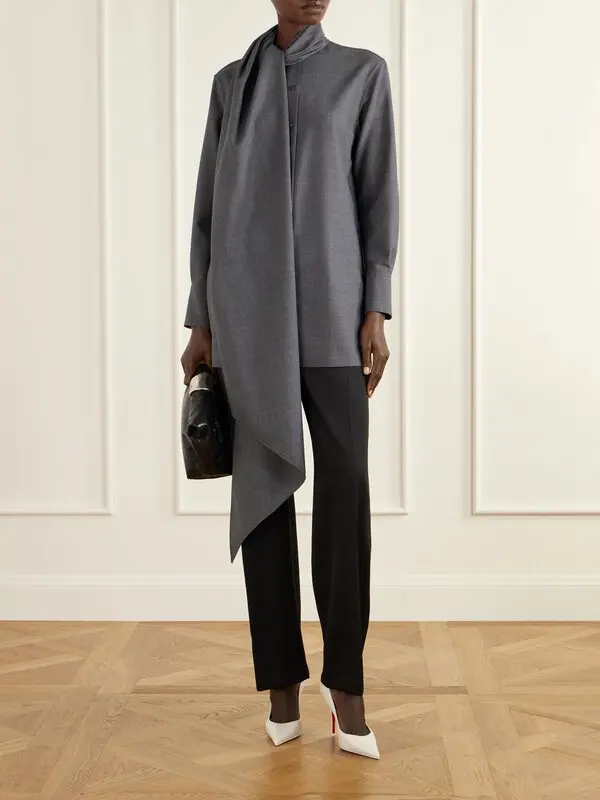 WILLY CHAVARRIA Cravat Wool Shirt