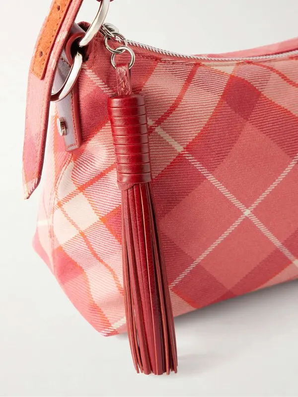 VIVIENNE WESTWOOD Emma Checked Wool Shoulder Bag
