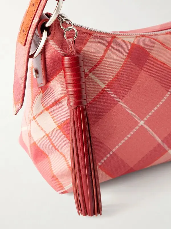 VIVIENNE WESTWOOD Emma Checked Wool Shoulder Bag - Pink