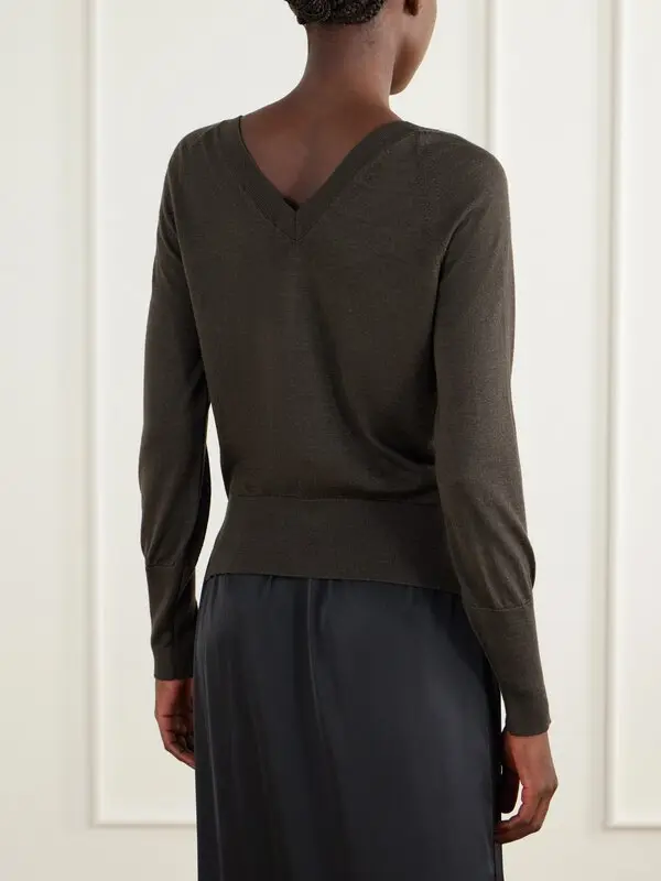 Simone Rocha Embellished Merino Wool And Silk-blend Sweater