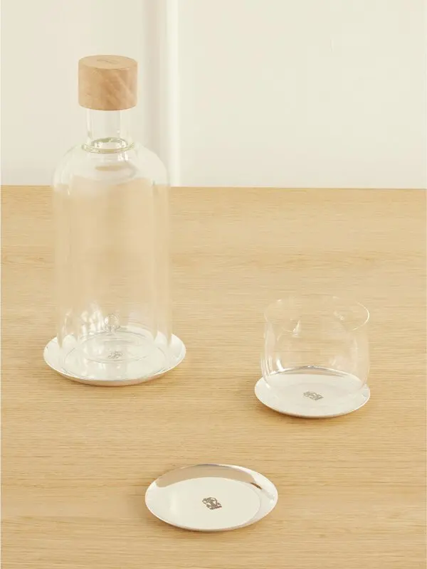 Brunello Cucinelli Set Of -plated Stainless Steel Bottle Coaster And Coasters