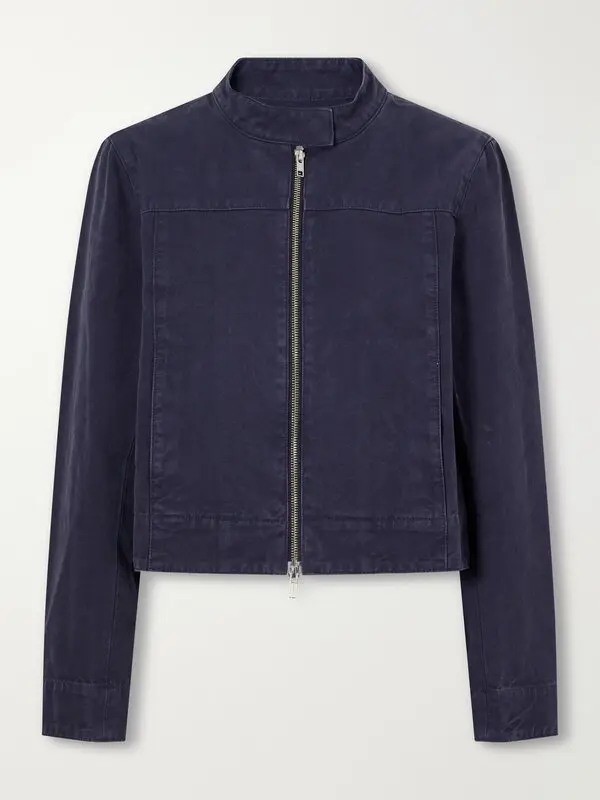 Still Here Car Cotton-canvas Jacket - Blue