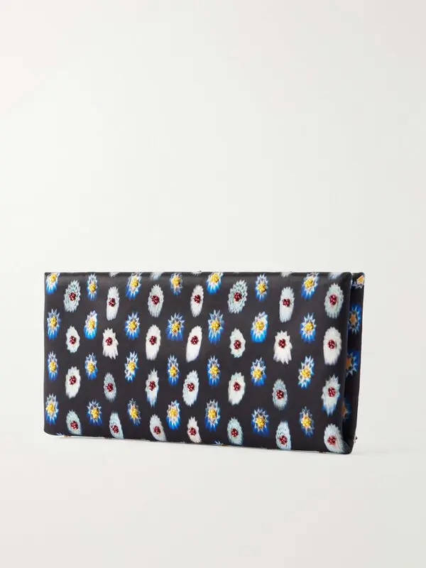 Staud Muse Bead-embellished Satin Clutch