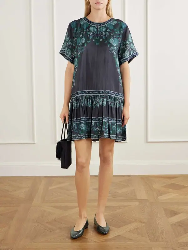 Sea Tulla Printed Crepe Mini Dress