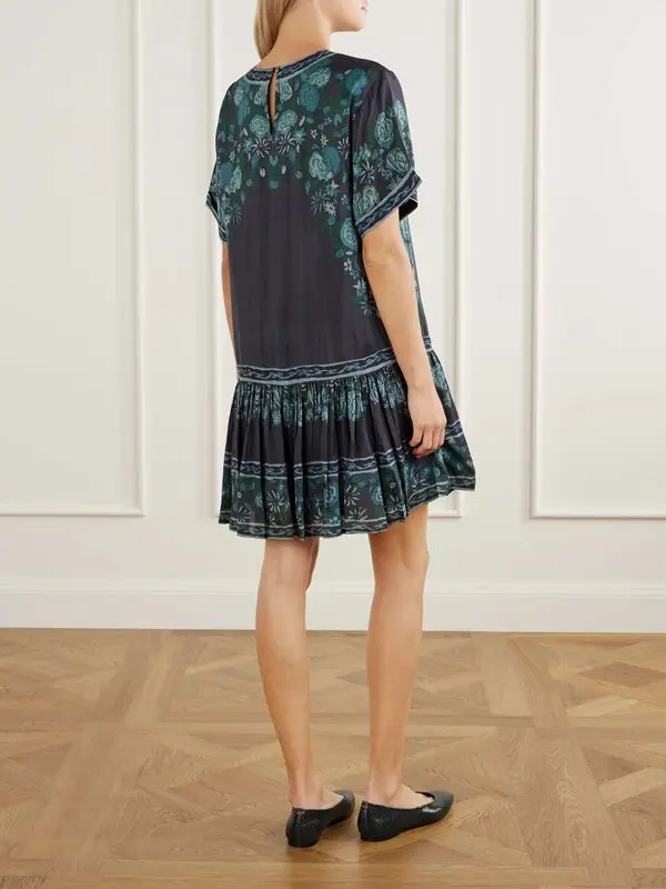 Sea Tulla Printed Crepe Mini Dress