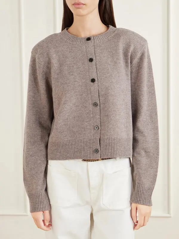 Sea Kirra Lace-trimmed Wool Cardigan - Brown