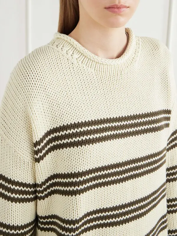 LA LIGNE Marina Striped Cotton Sweater