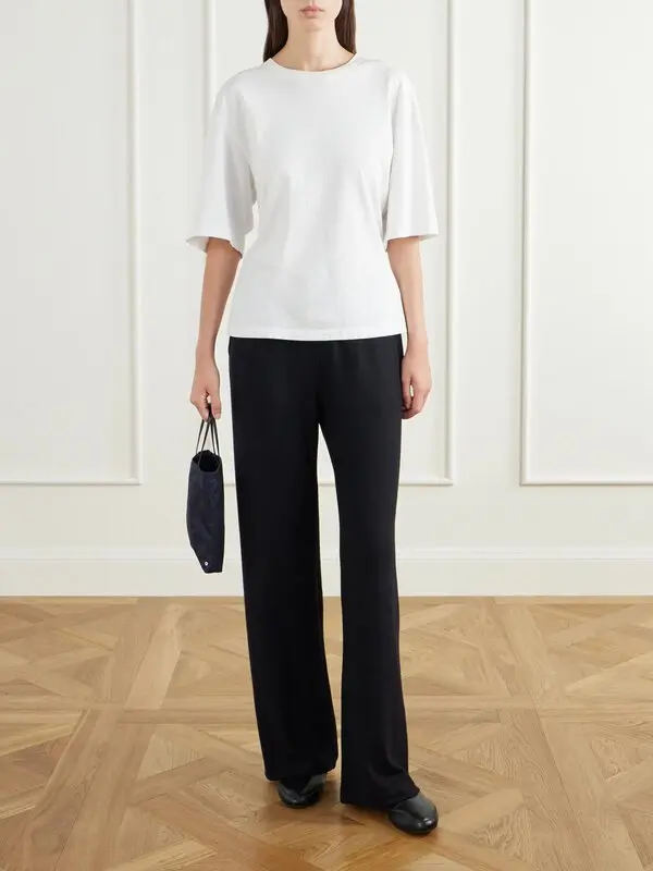 LESET Lauren Jersey Straight-leg Pants