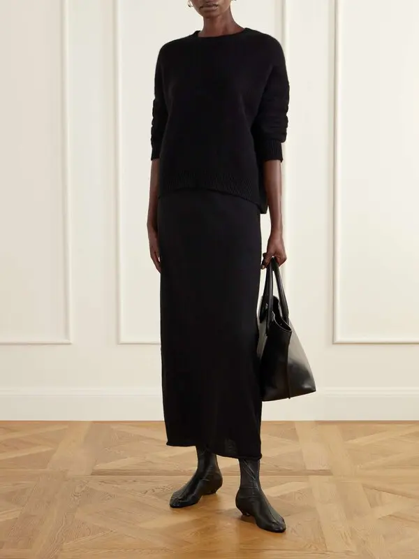 LAUREN MANOOGIAN Bottle Alpaca-blend Midi Skirt