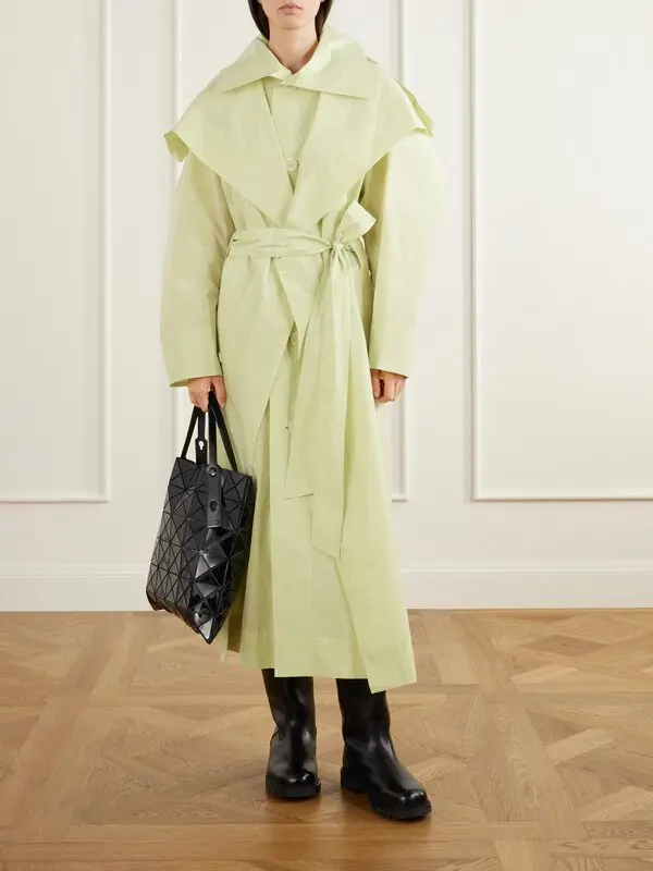 Issey Miyake Correlation Belted Shell Trench Coat