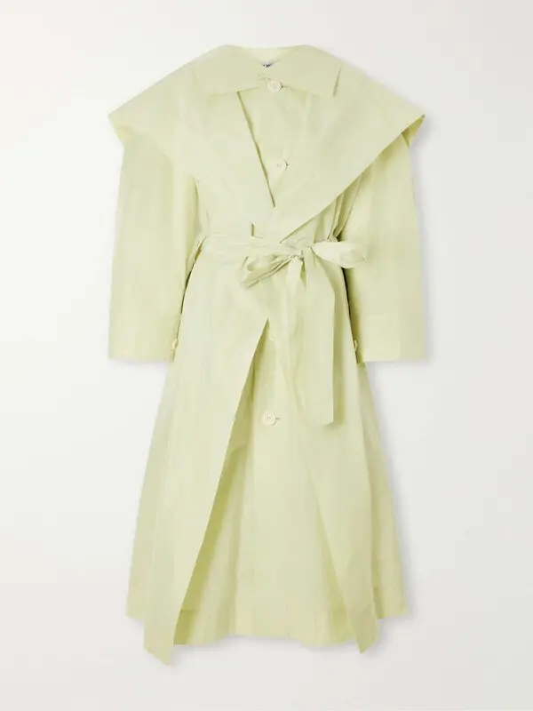 Issey Miyake Correlation Belted Shell Trench Coat