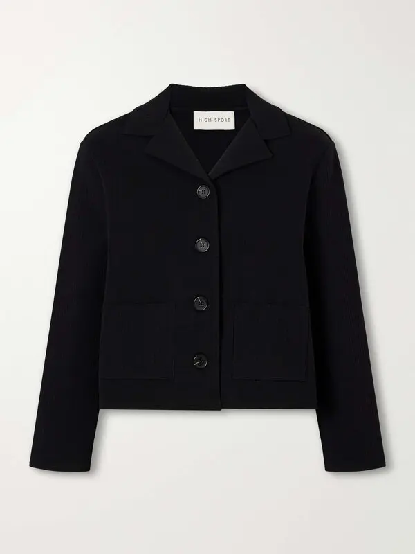 HIGH SPORT Maude Ribbed Cotton-blend Jacket