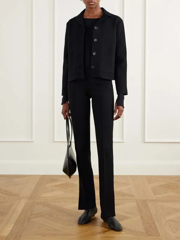 HIGH SPORT Maude Ribbed Cotton-blend Jacket