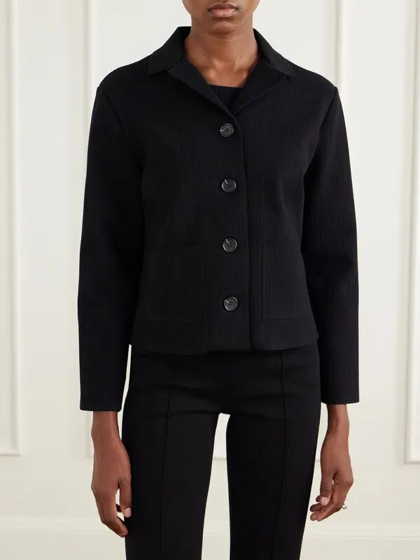 HIGH SPORT Maude Ribbed Cotton-blend Jacket