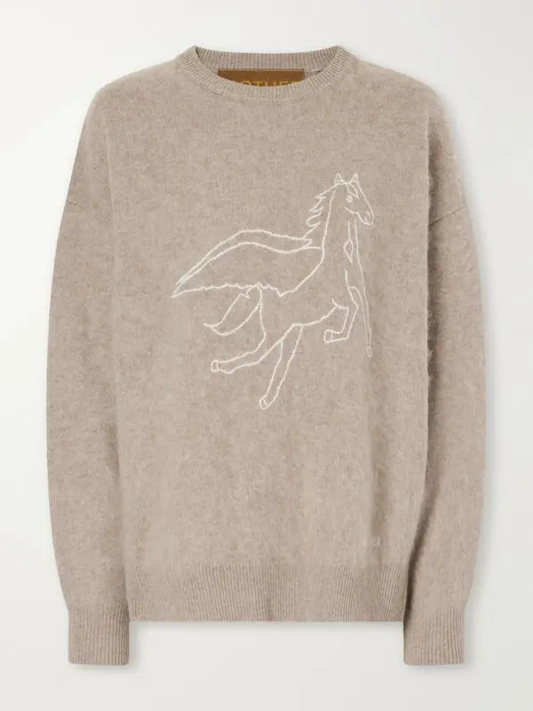MOTHER The Biggie Cashmere And Wool-blend Sweater