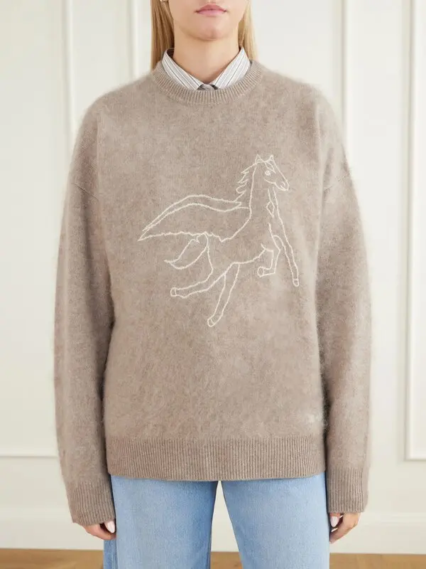 MOTHER The Biggie Cashmere And Wool-blend Sweater