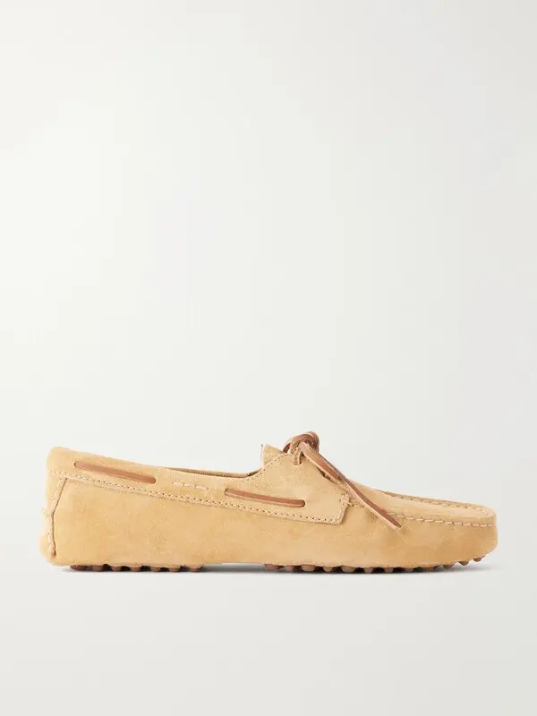 Polo Ralph Lauren Bow-detail Suede Moccassins - Neutrals