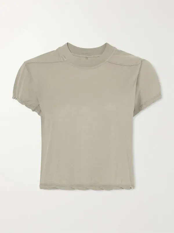 Rick Owens Cropped Cotton-jersey T-shirt