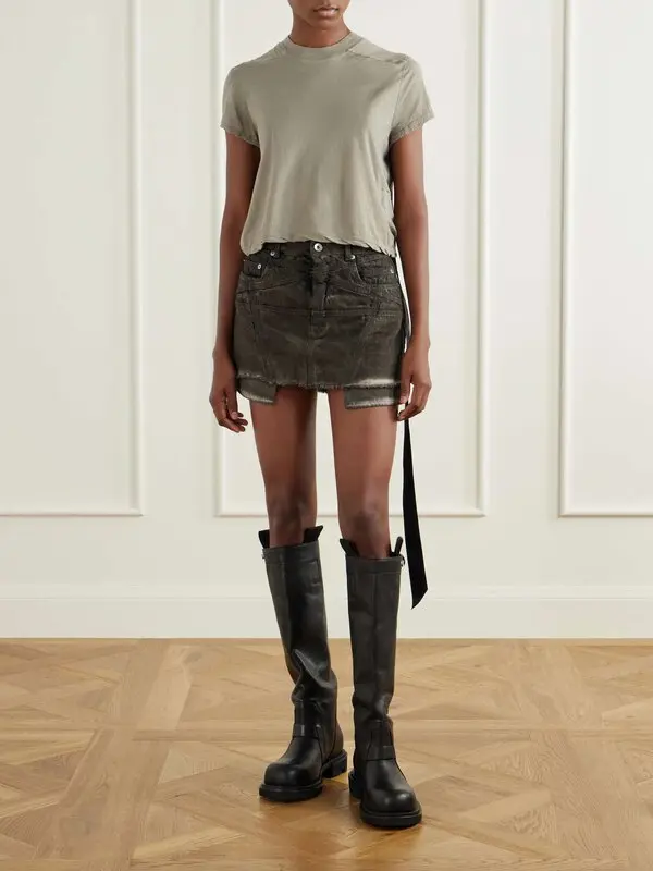 Rick Owens Cropped Cotton-jersey T-shirt