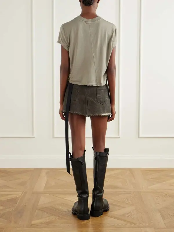 Rick Owens Cropped Cotton-jersey T-shirt