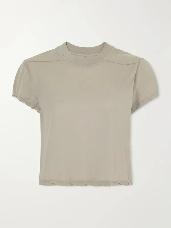 Rick Owens Cropped Cotton-jersey T-shirt