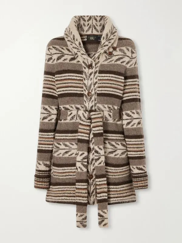 Ralph Lauren Rory Belted Alpaca-blend Cardigan - Brown